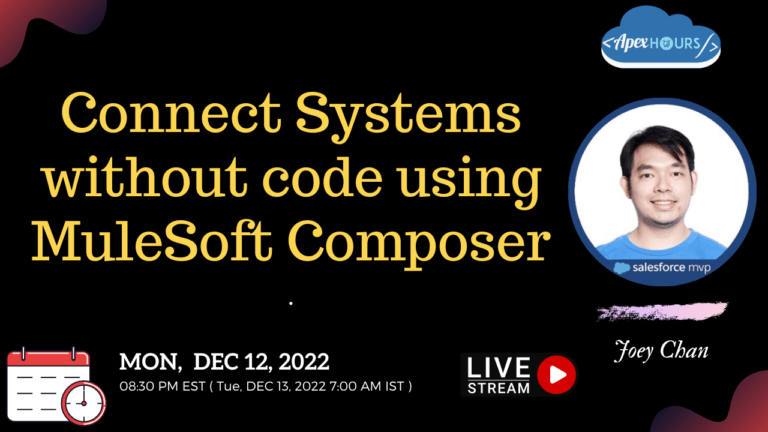 Connect Systems without code using MuleSoft Composer - Apex Hours Events
